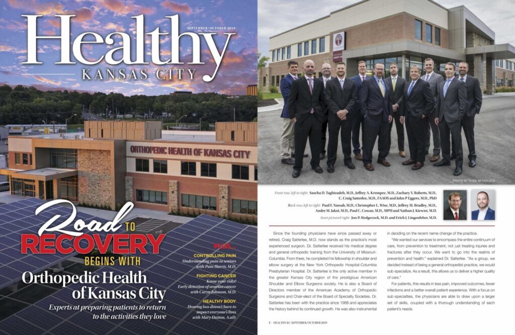 Healthy Kansas City Feature Article | Ortho Health of KC